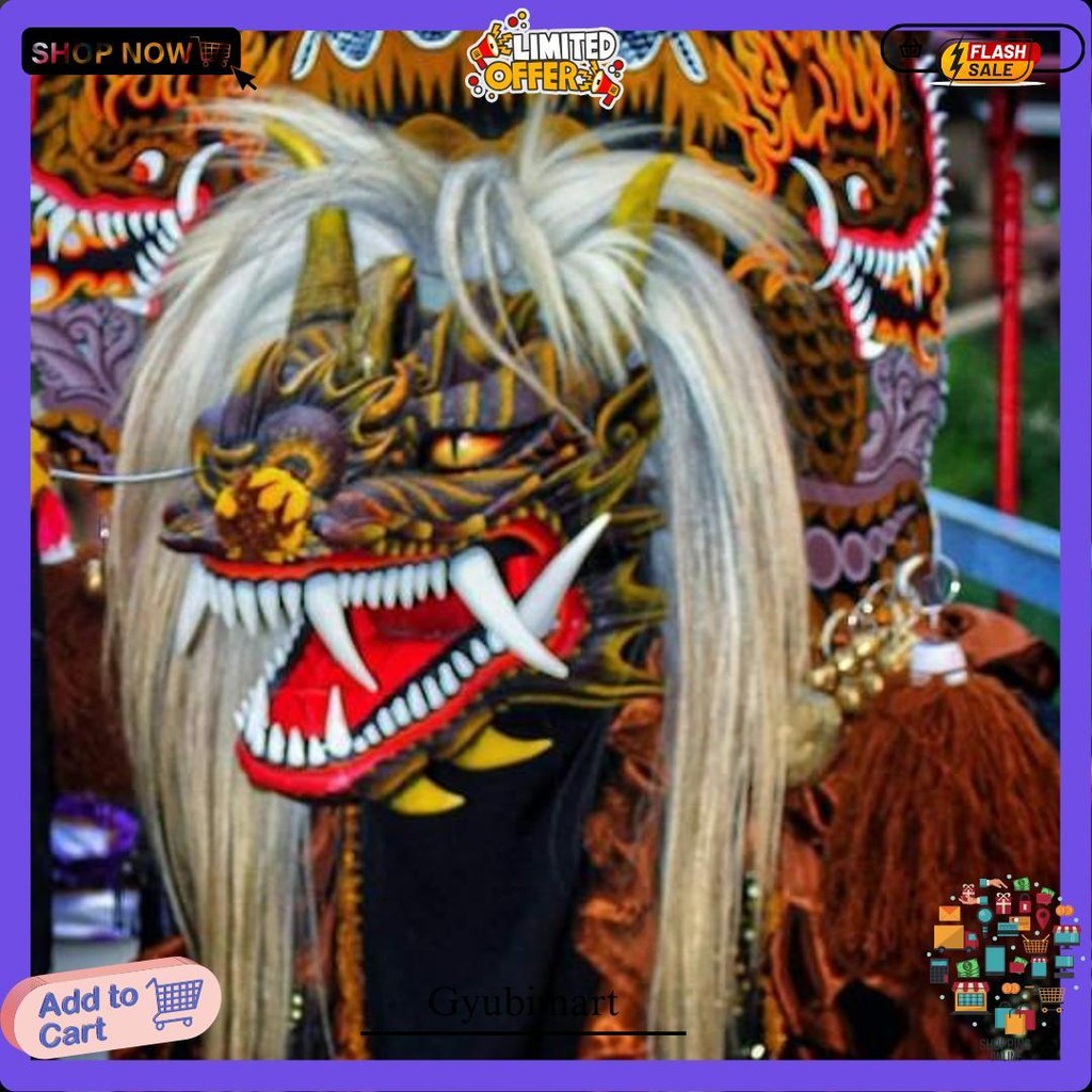 Jual Terlaris Barongan Devil Sungut Full Kayu Asli Ukuran 14 Bonus ...