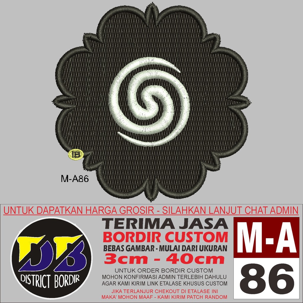 Jual M-A86 DESAIN BUNGA TERONG DAYAK - DISTRICT BORDIR TESTIMONI ...