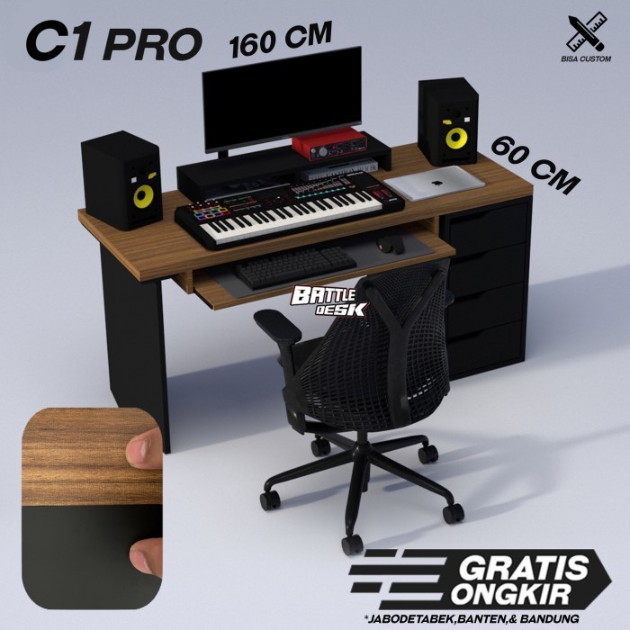 Jual C1 - Meja 160x60 Komputer Kantor Kerja Office Gaming Studio ...