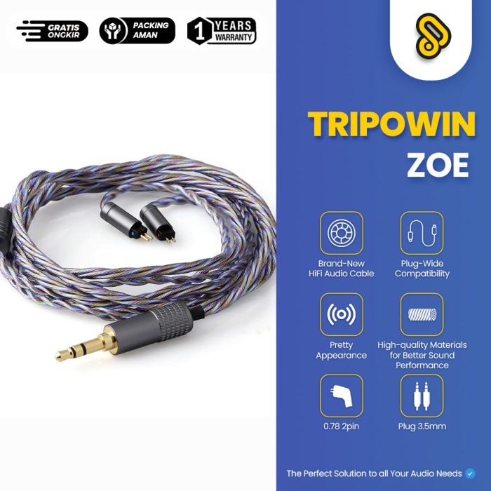 Jual HARGA DISC - TRIPOWIN ZOE Copper+Silver-plated+Gold-plated Litz ...