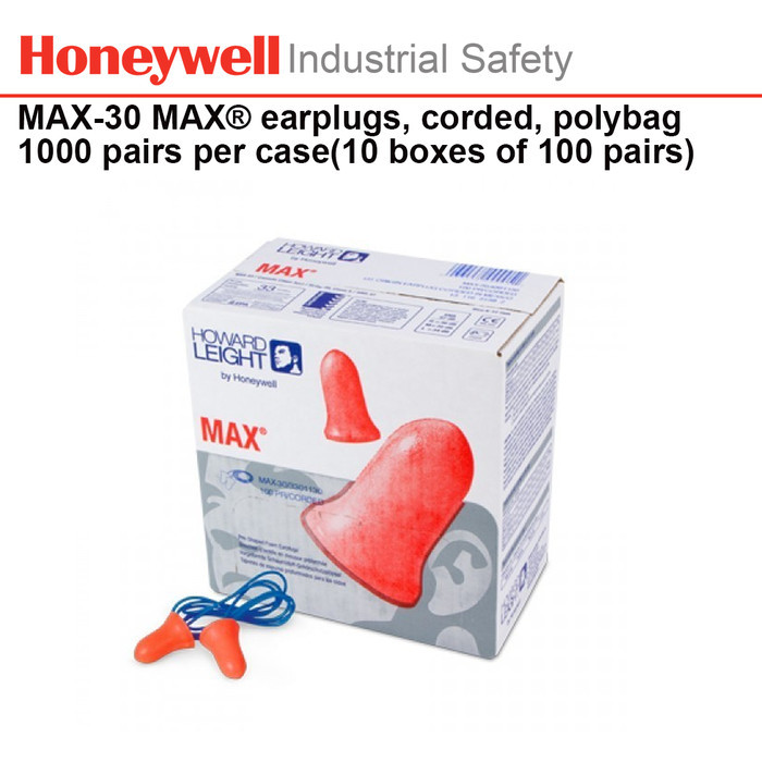 Jual HOWARD LEIGHT CORDED EAR PLUG MAX 30 (1 BOX, 100 PAIR) HONEYWELL ...