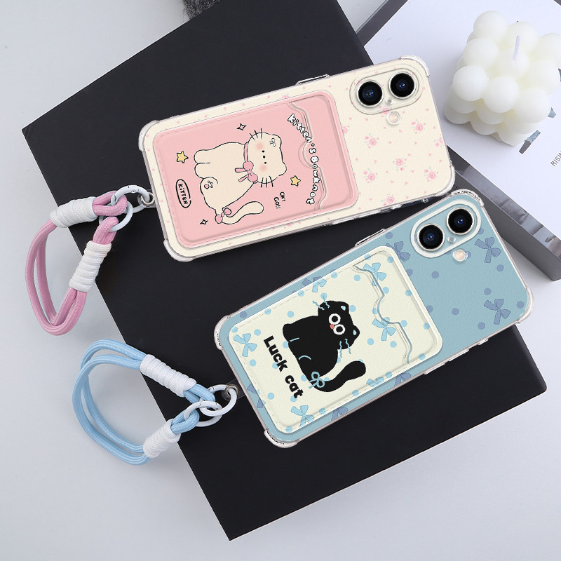 Jual Terbaru Lanyard Kucing Card Holder Soft Case Hp Samsung A17 5G A07 A13 A04S Galaxy A56 5G ...