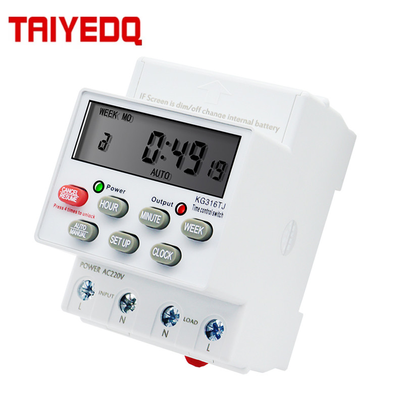 Jual Weekly 7 Days Programmable Digital Time Switch Relay Timer Control ...