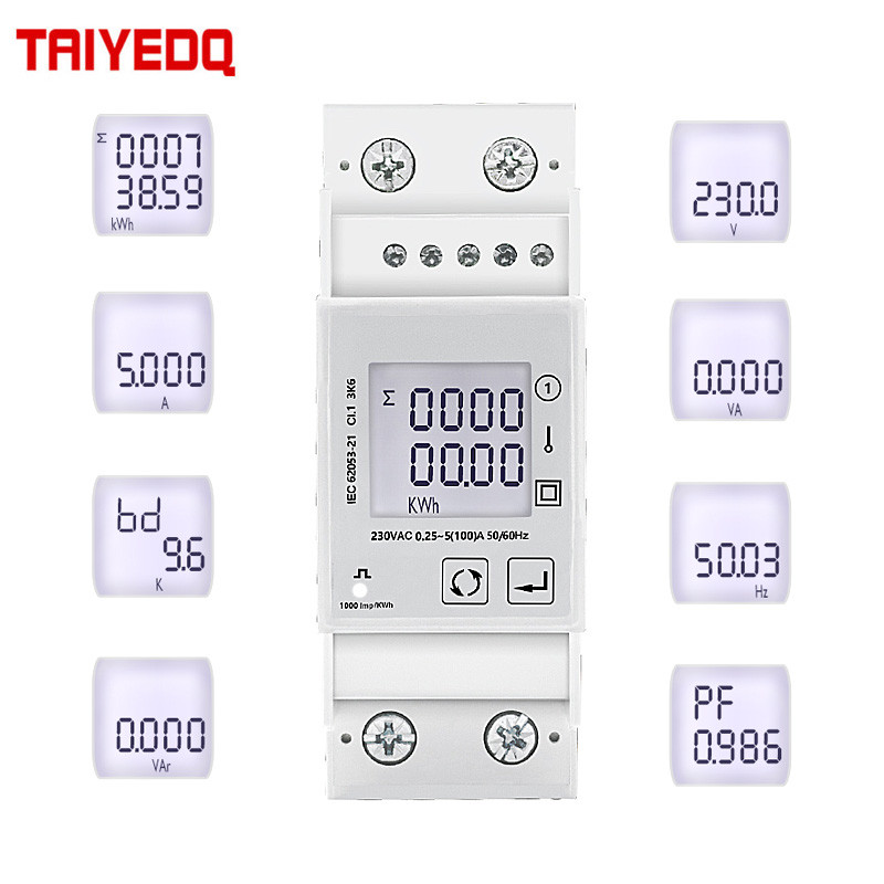 Jual SDM Modbus 230V Multifunction Energy Meter Single-Phase One Pulse ...