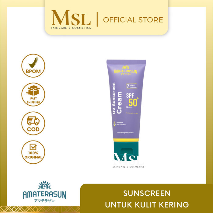 Jual AMATERASUN UV Sunscreen Cream SPF 50+ PA++++ 50gr Original | Shopee Indonesia