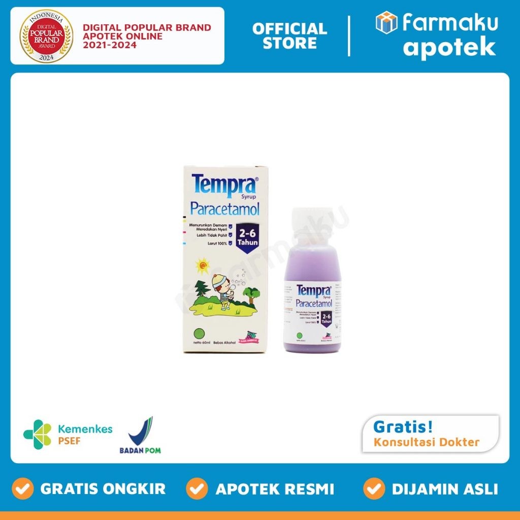 Jual Tempra Grape Syrup 60 ml - BYM | Shopee Indonesia