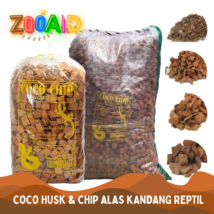 Jual COCO HUSK CHIP ALAS KANDANG TEMPAT REPTIL REPTILE BEDDING KURA SULCATA | Shopee Indonesia