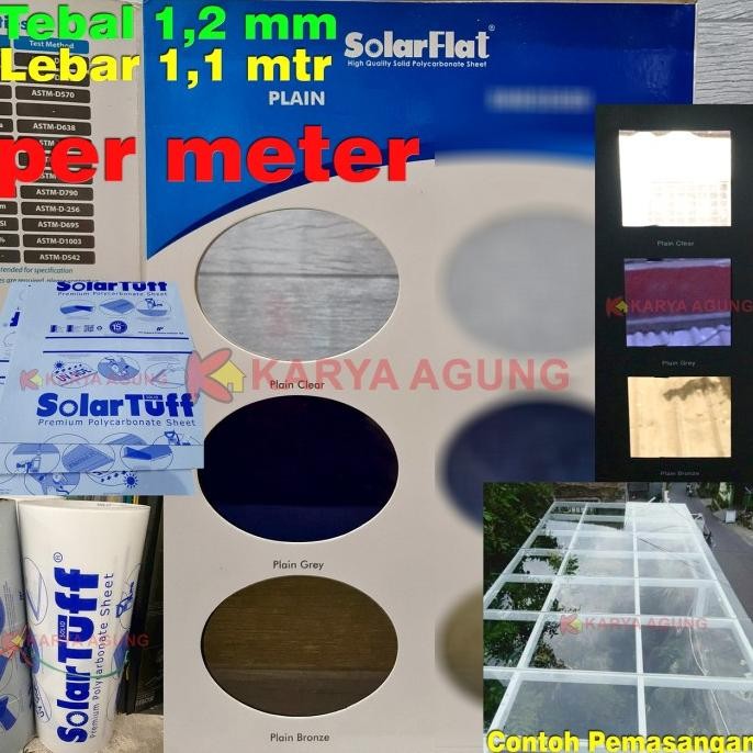 Jual Atap SOLARTUFF SOLID 1,2mm Plain / Solarflat Fiber Kanopi ...