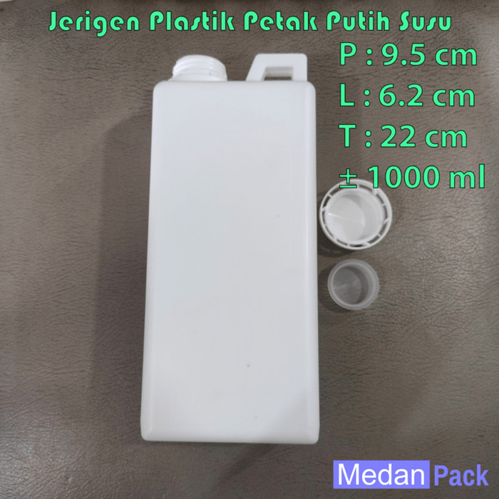 Jual Jerigen Putih Susu JKT Segel 1000 ml per 40 pcs | Shopee Indonesia