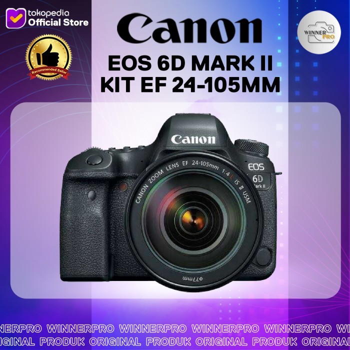 Jual Kamera Canon Eos 6D Mark Ii Kit Ef 24-105Mm F/4L Is Ii Usm | Shopee Indonesia