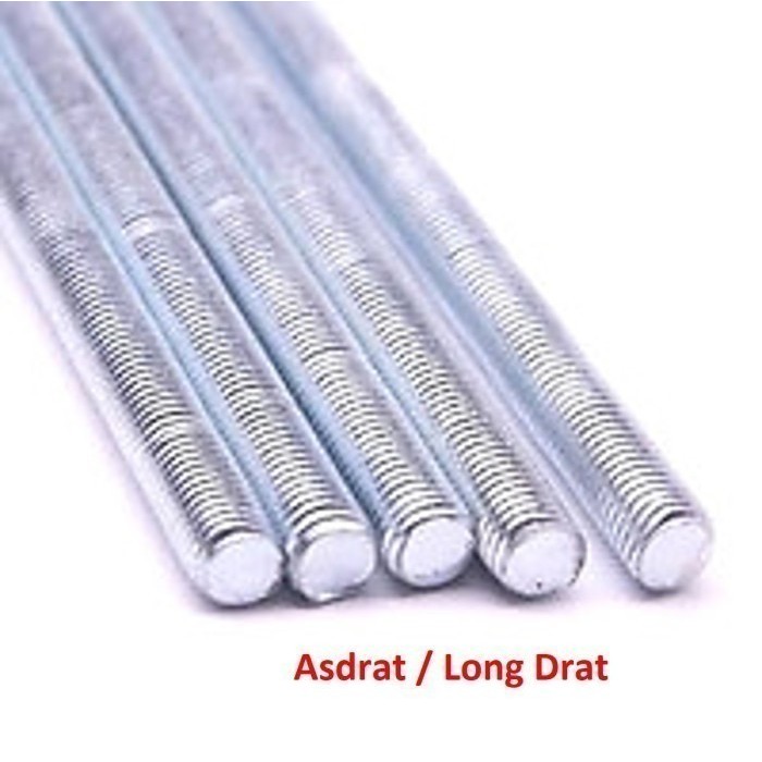 Jual Long Drat M27 x 1m As Drat Besi M27 Thread Rod Stud Bolt 1m Asdrat ...