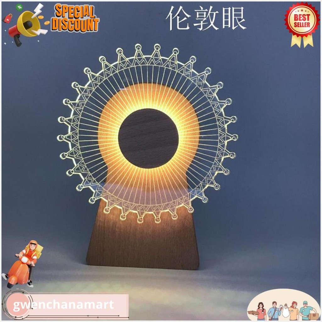 Jual Lampu Led Creative Light 3D Lampu Hias Lampu Tidur Acrylic Akrilik ...