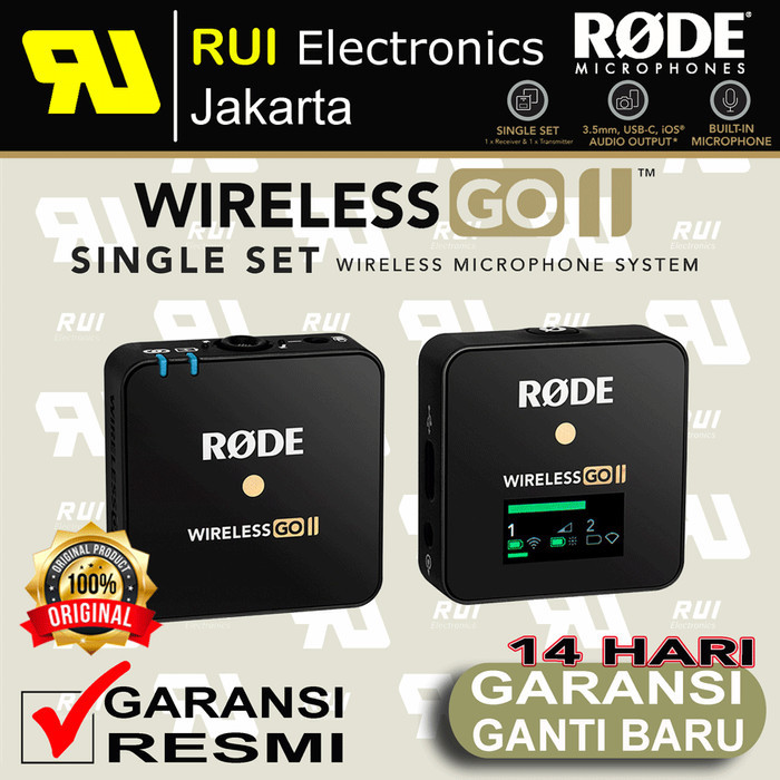 Jual Rode Wireless Go Ii Single Set Microphone Wireless System | Shopee Indonesia