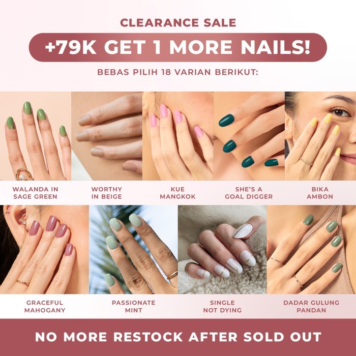 Jual Eze Nails - Loyal In Ombre Plum Spot On Manicure (Kuku Tempel ...