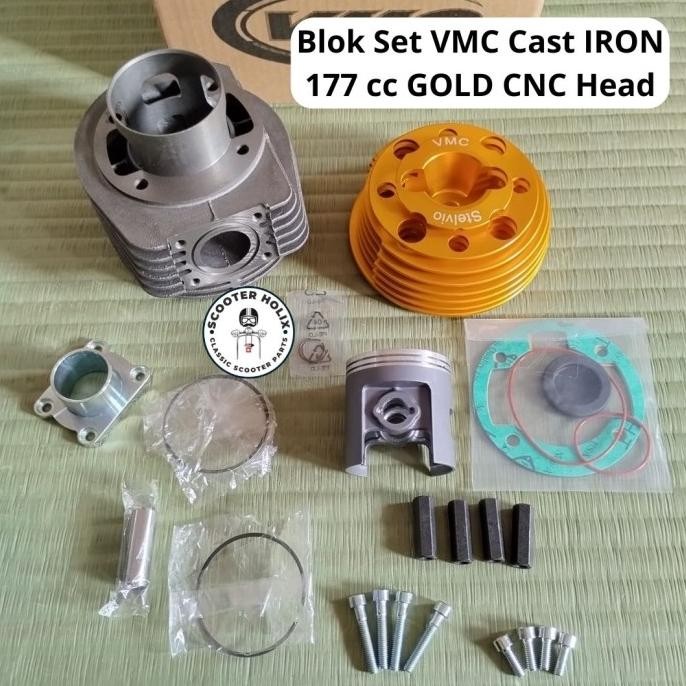Jual Blok Set VMC Cast IRON 177 cc GOLD CNC Head utk PX Exclusive Excel ...
