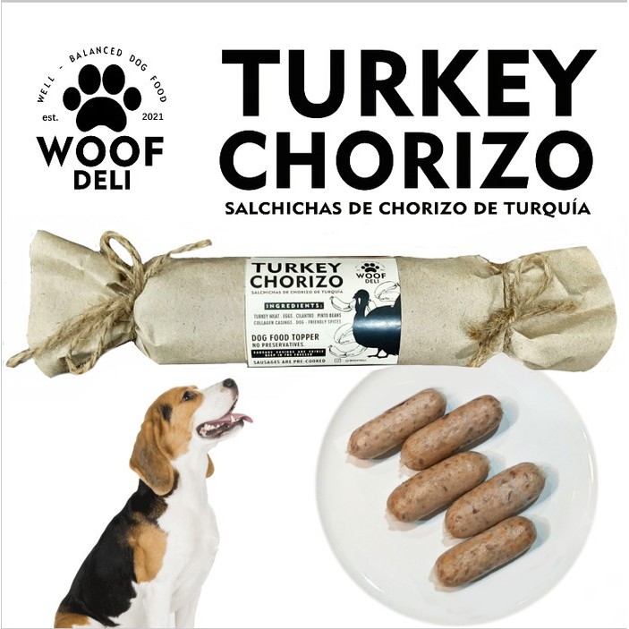 Jual Woof Deli Turkey Chorizo - Dog Food Topper | Shopee Indonesia