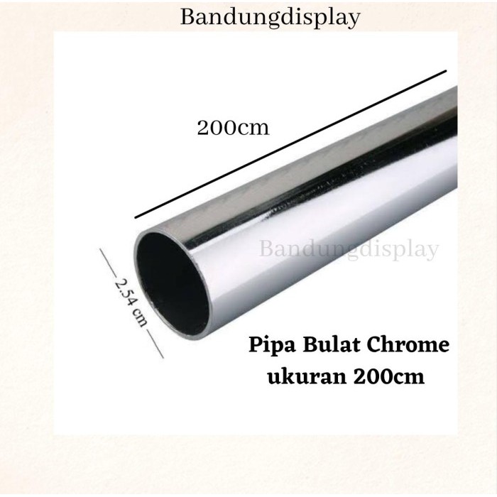 Jual Pipa Bulat Chrome Stainless Ukuran 200 CM Atau 2 Meter | Shopee ...