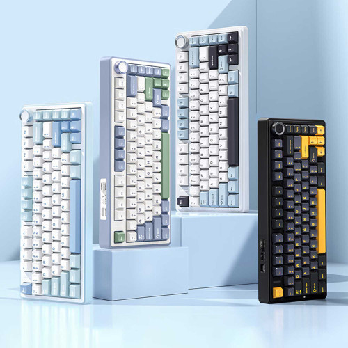 Jual AULA F75 PBT WIRELESS GASKET HOTSWAP 75% MECHANICAL KEYBOARD WITH KNOB KODE 528 | Shopee ...