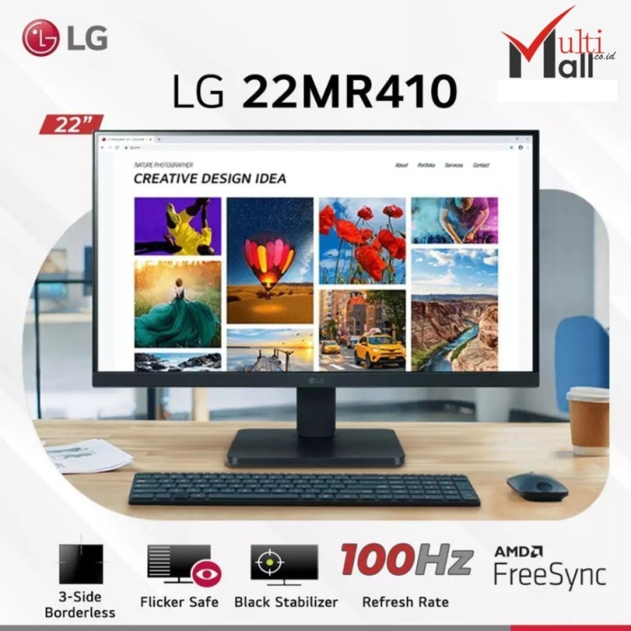 Jual MONITOR LG 22MR410 22" BEZELLES 100HZ FULL HD | Shopee Indonesia