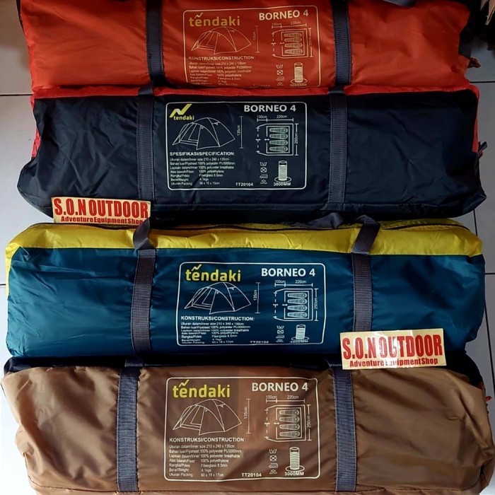 Jual tendaki borneo 4 tenda camping 4p keluarga not mis lwy compass ...