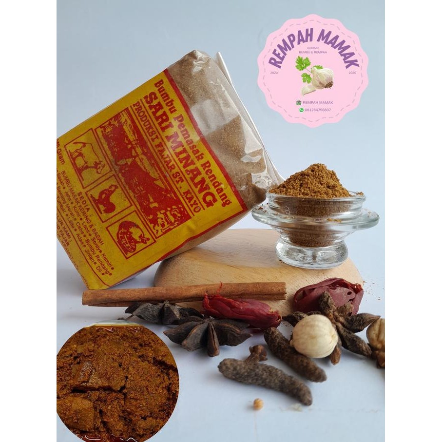 Jual Bumbu Pemasak Rendang / Bumbu Rendang Sari Minang 1kg GTM | Shopee ...