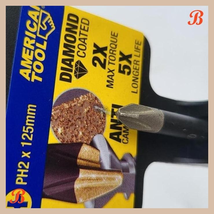 Jual | JRT | OBENG ERGOSOFT HANDLE DIAMOND COATED PLUS S2 AMERICAN TOOL PH1 PH2 + | Shopee Indonesia