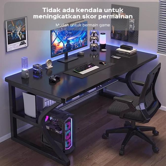 Jual Promo KUCA Meja Gaming Meja Komputer Meja Belajar Hitam Meja ...