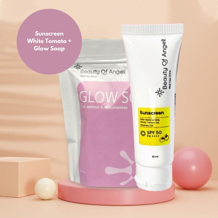Jual BEAUTY OF ANGEL GLOW SOAP [BUNDLING] BEAUTY OF ANGEL SUNSCREEN SPF ...