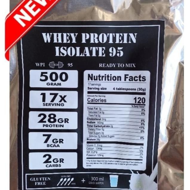 Jual WPI95 Susu Protein 500gr Whey Protein Isolate 95 Diet OCD DEBM ...