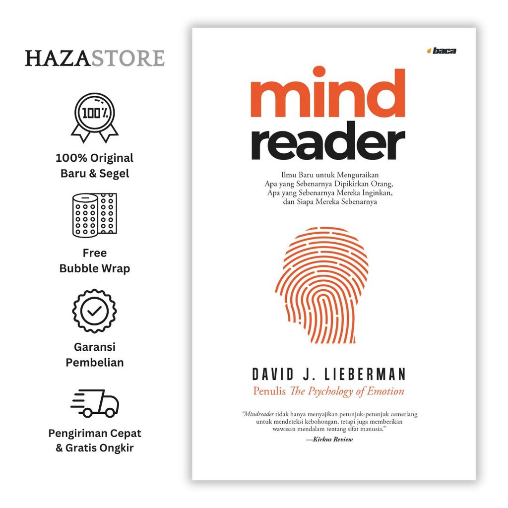 Jual Buku Mindreader - David J. Lieberman - Penerbit Baca 100% Original | Shopee Indonesia