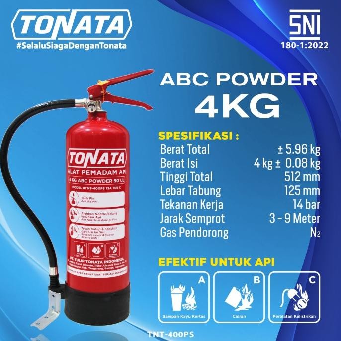 Jual Alat Pemadam Api Tonata Sni / Apar Abc Powder 4 Kg Original Dan ...