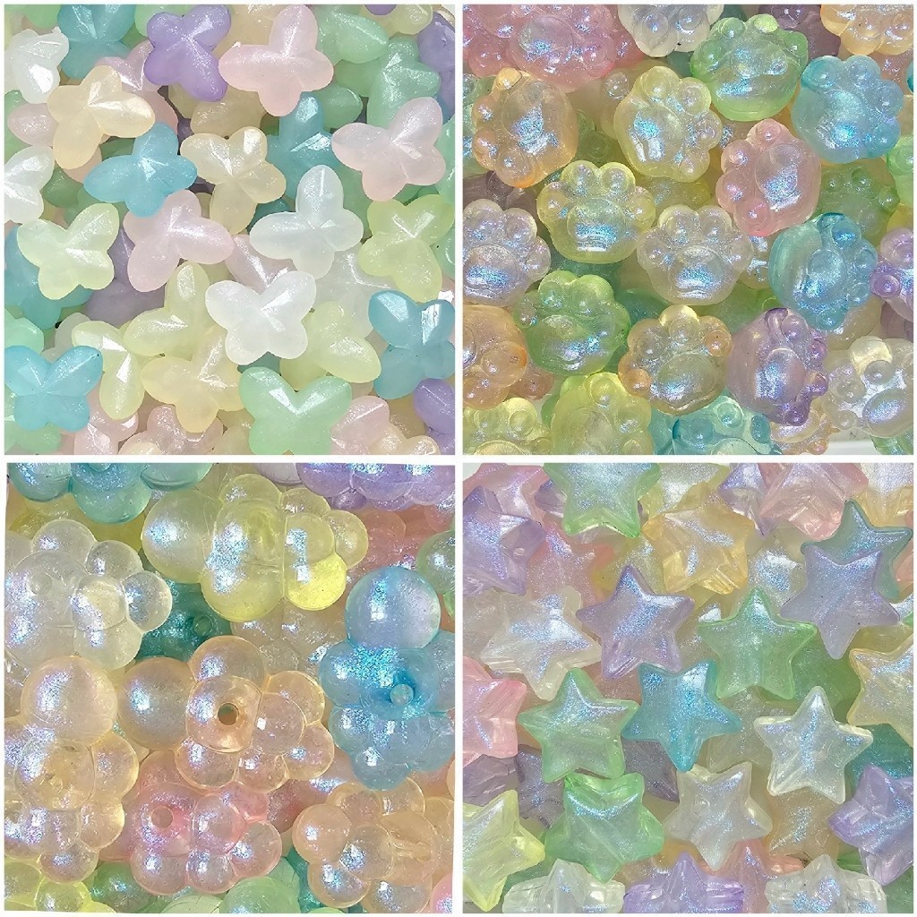Jual (50gr) Manik Manik Lucu Korea - Mote Shimmer Glitter - Manik Manik ...