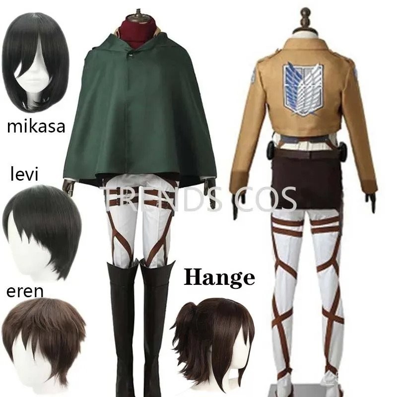 Jual Cosplay Anime Levi Ackerman Mikasa Ackerman Cosplay Costume Eren ...