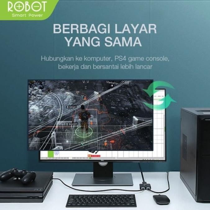 Jual Robot Hm103 2 Port Hdmi Switcher/Splitter Bi-Direction 2 In 1 Out ...