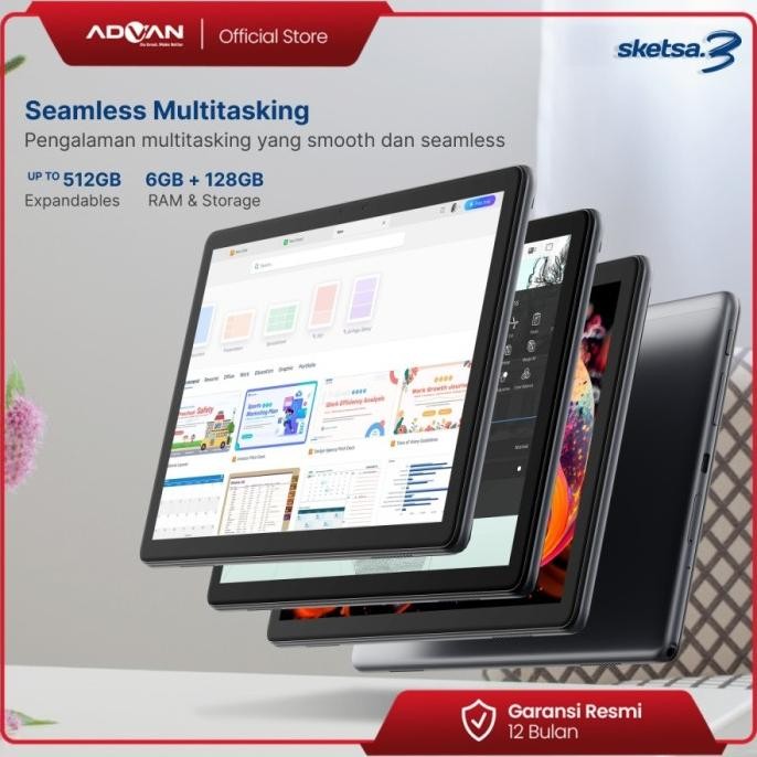 Jual Asli Advan Tab Sketsa 3 RAM 6/128GB 10,1 inch Free Stylus pen ...