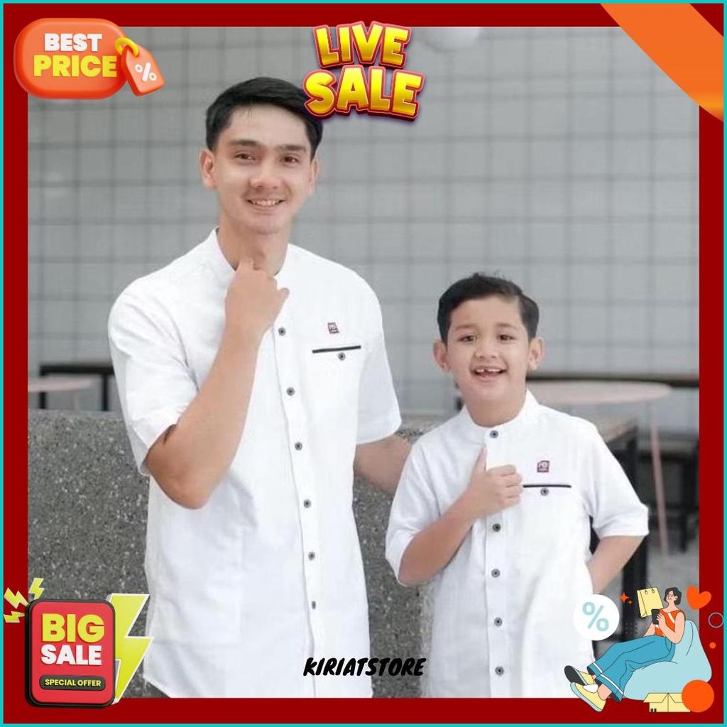 Jual Koko Couple Ayah Dan Anak Motif Zidan Premium Terbaru 2024 ...