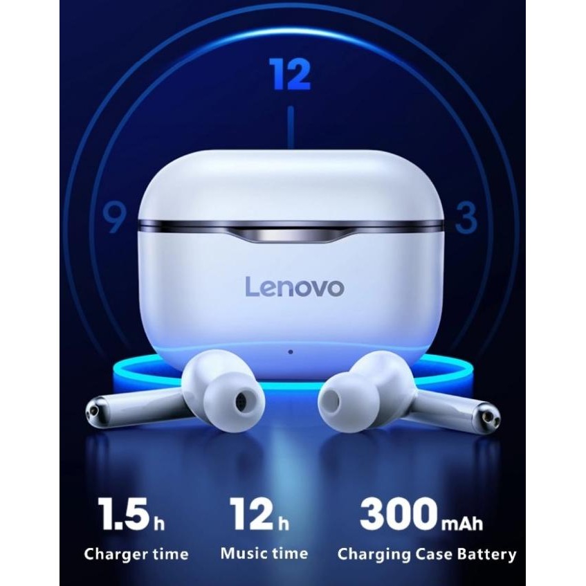 Jual Produk Baru!! LENOVO LivePods LP1 - TWS Bluetooth Earphone with 300mAh Storage Box | Shopee ...