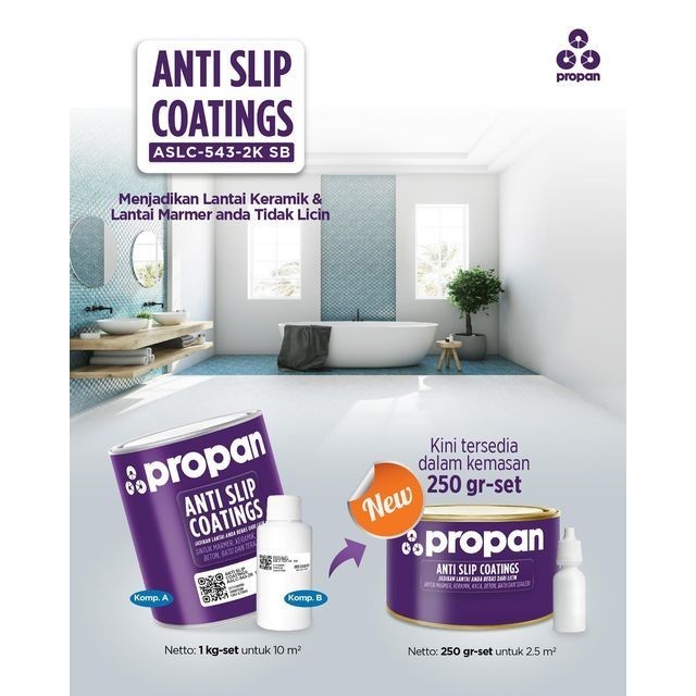 Jual Cat Pelapis Propan Anti Slip Coatings Lantai Keramik Licin 250 gr ...