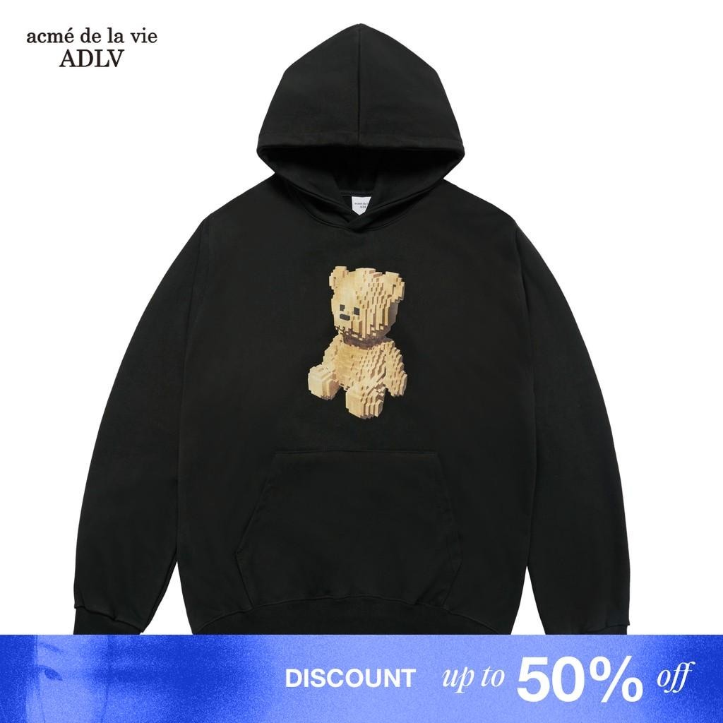 Jual [ADLV] Block Bear Hoodie Black - Hoodie Oversized-Fit Fit Unisex ...