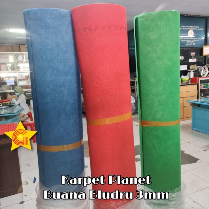 Jual Karpet Bludru Polos Planet Super Buana 1 Roll 2x30m 3mm | Shopee Indonesia