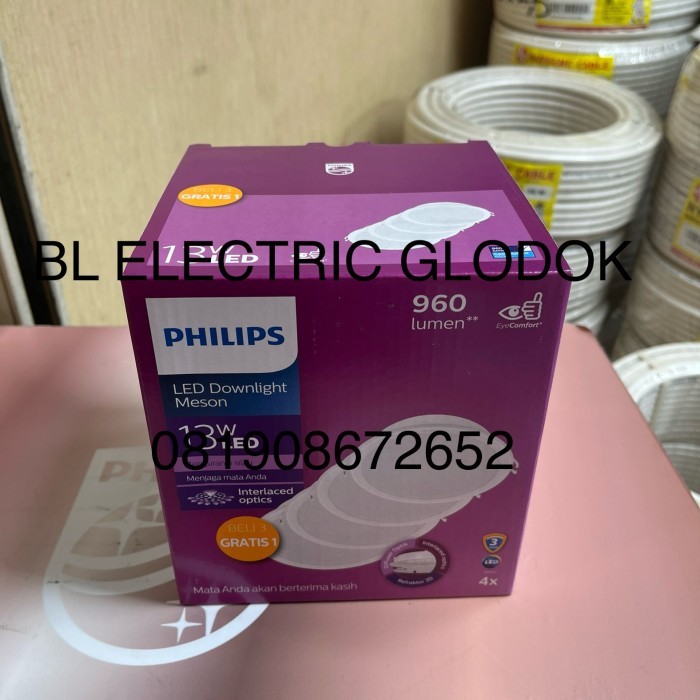 Jual PHILIPS Meson Pack 13 Watt 59464 LED Downlight 13W 5 inch D125 Multipack isi 4 | Shopee ...