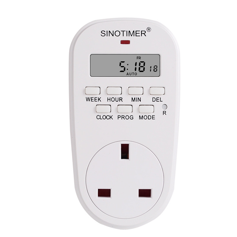 Jual New UK Plug British Outlet 7 Days Weekly Programmable Digital Plug Socket Timer Switch Time ...