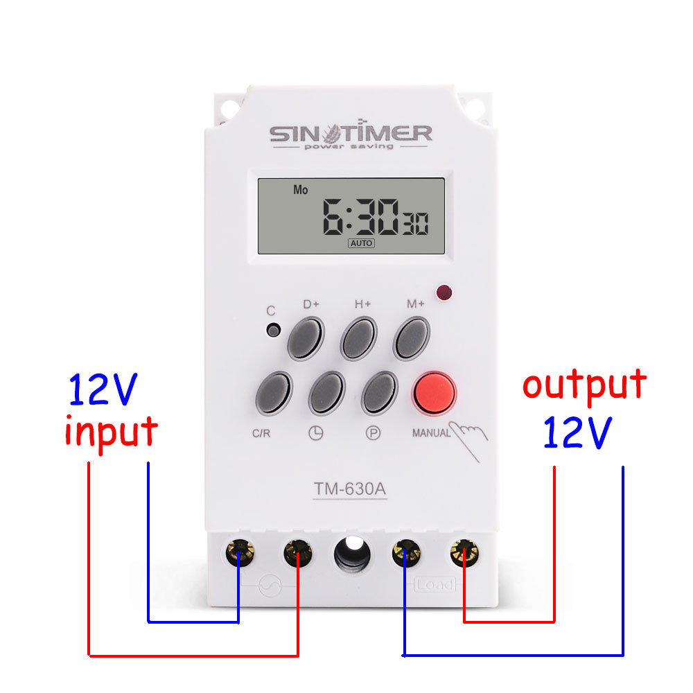 Jual New Din Rail Digital Weekly Timer 12V DC Input 7 Days Programmable ...