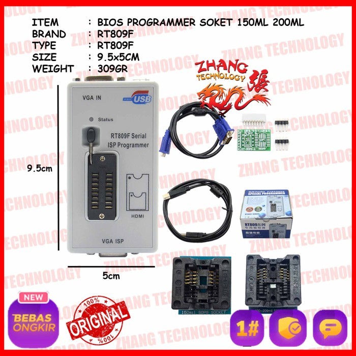 Jual FULLSET ALAT FLASH BIOS PROGRAMMER RT809F+150ML+200ML ORIGINAL | Shopee Indonesia