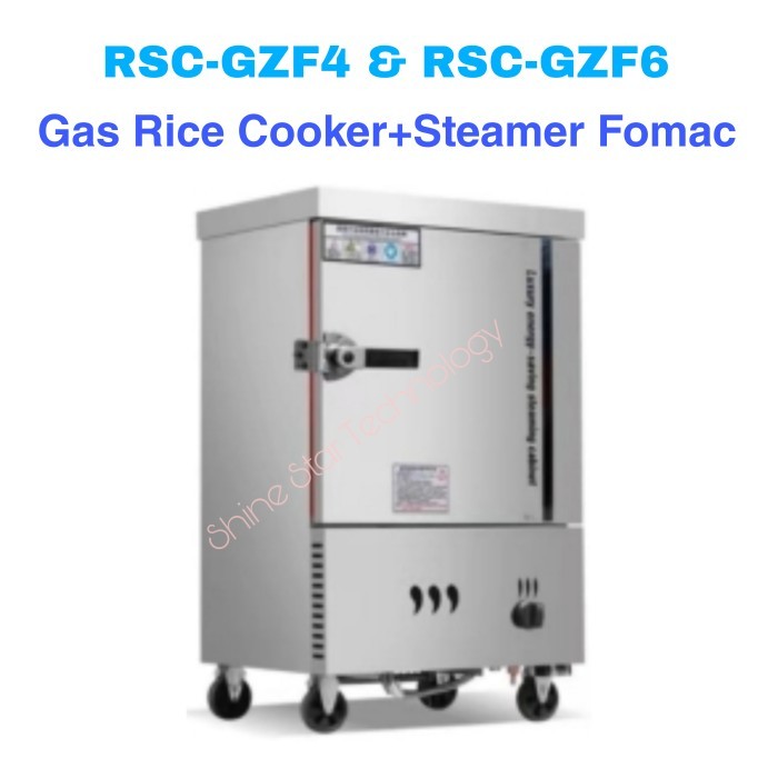 Jual Gas Rice Cooker And Steamer Fomac RSC-GZF4 RSC-GZF6 Mesin Masak Nasi Dan Kukus Dimsum ...