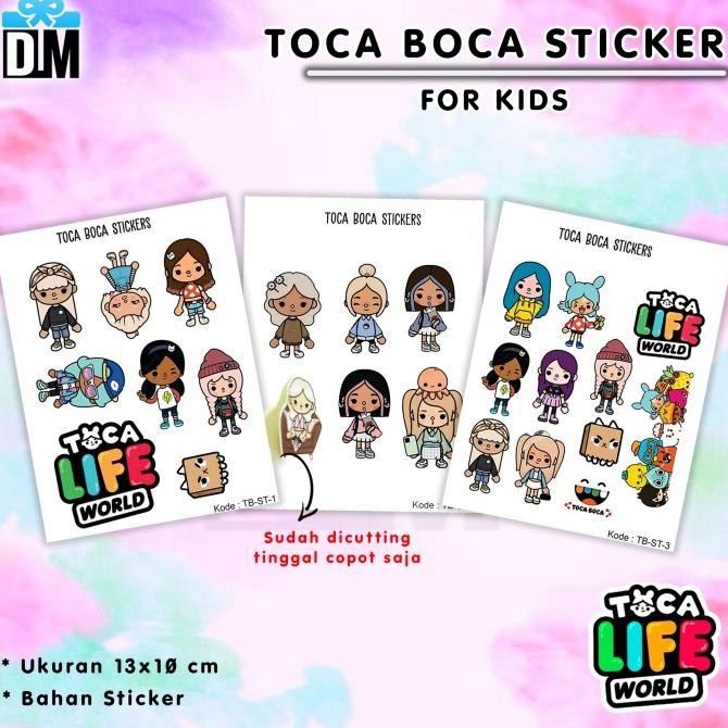 Jual {{{{{{] Sticker Toca Boca Sticker Cutting Anak Toca Life World ...