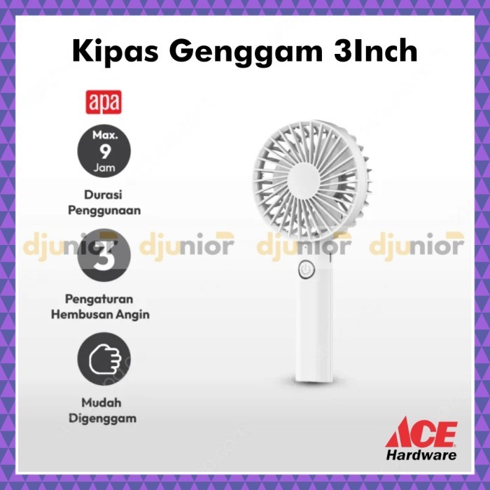 Jual APA - KIPAS ANGIN MINI PORTABLE / RECHARGEABLE MINI FAN / ACE ...