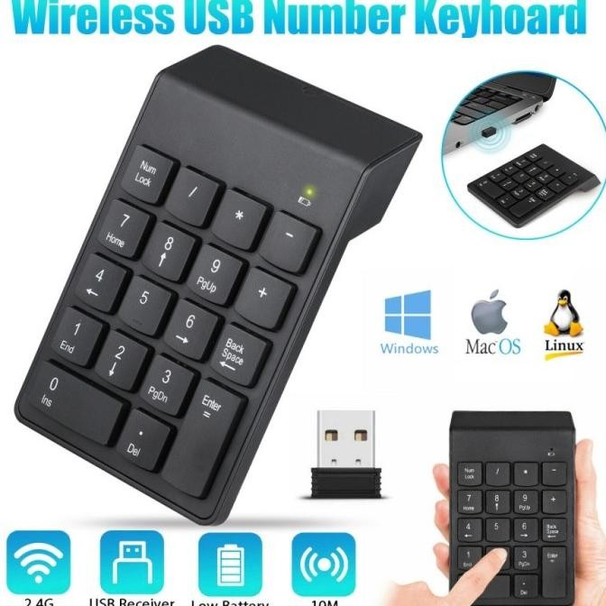 Jual KEYBOARD NUMERIC KEYPAD MINI NUMPAD NUMLOCK 18 KEYS 2.4G WIRELESS | Shopee Indonesia