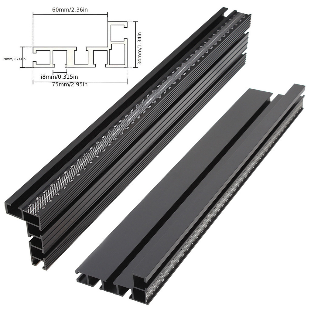 Jual SNK 75 Type Black Aluminum Profile Router Fence Multi T-Track ...