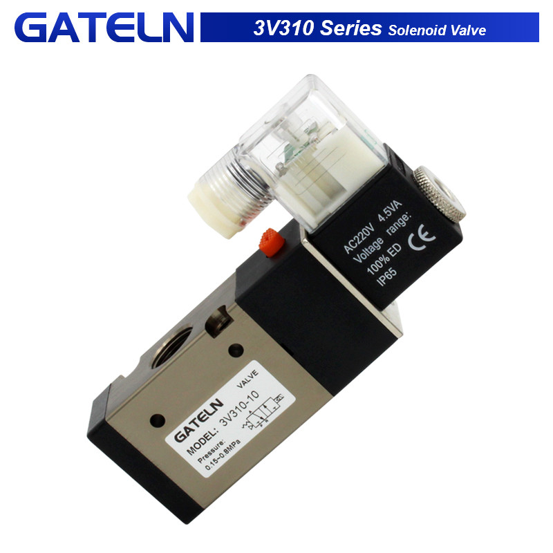 Jual SNK 3V310-10 AC220V DC 12V 24V AC110V Solenoid valve Electromagnetic reversing valve for ...